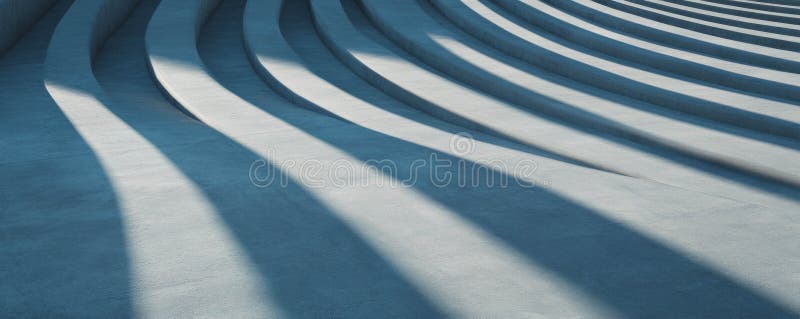 Abstract Pattern of Rounded Horizontal Ribs on Concrete Surface with ...
