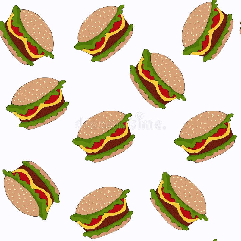 Abstract Pattern Seamless with Hamburger. it is Located in Swatch Menu ...