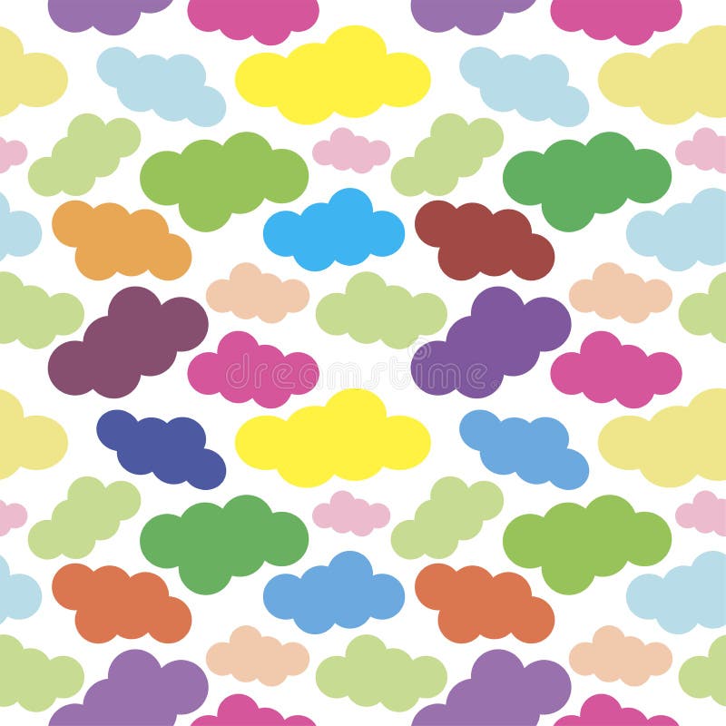 Abstract Pattern. Seamless Vector Pattern Multicolored Clouds on a ...