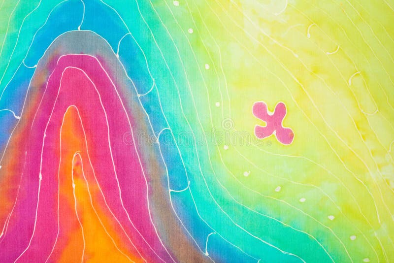 Abstract Pattern on Silk Batik Stock Illustration - Illustration of ...