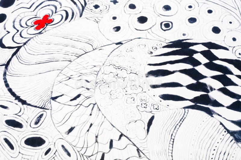 Abstract Pattern on Silk Batik Stock Illustration - Illustration of ...