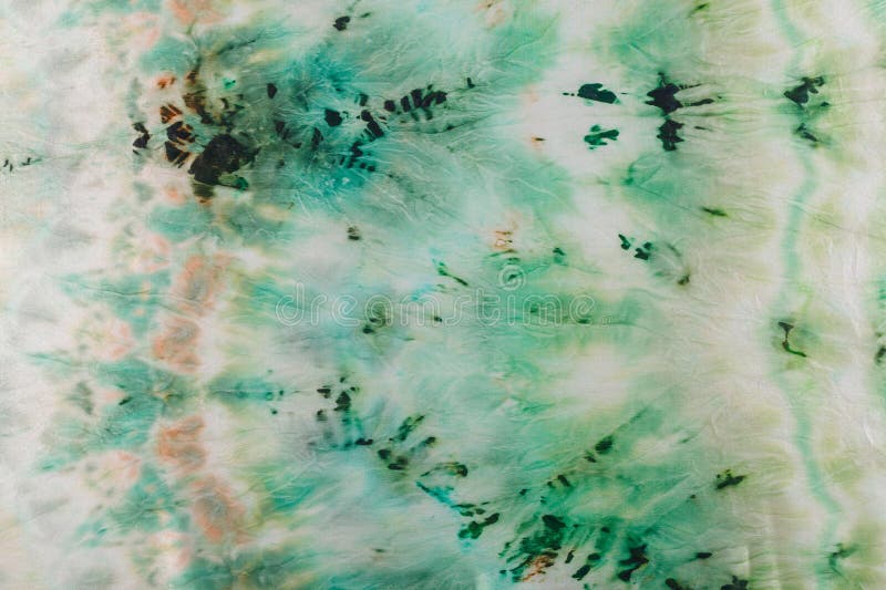 Abstract Pattern on Silk Fabric Texture in Green Tones Stock Photo ...