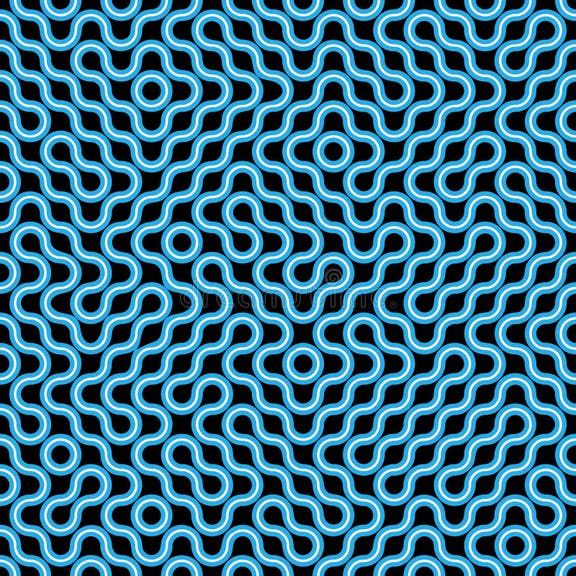 Abstract Pattern of Solid Sinuous Lines. Seamless Background Stock ...