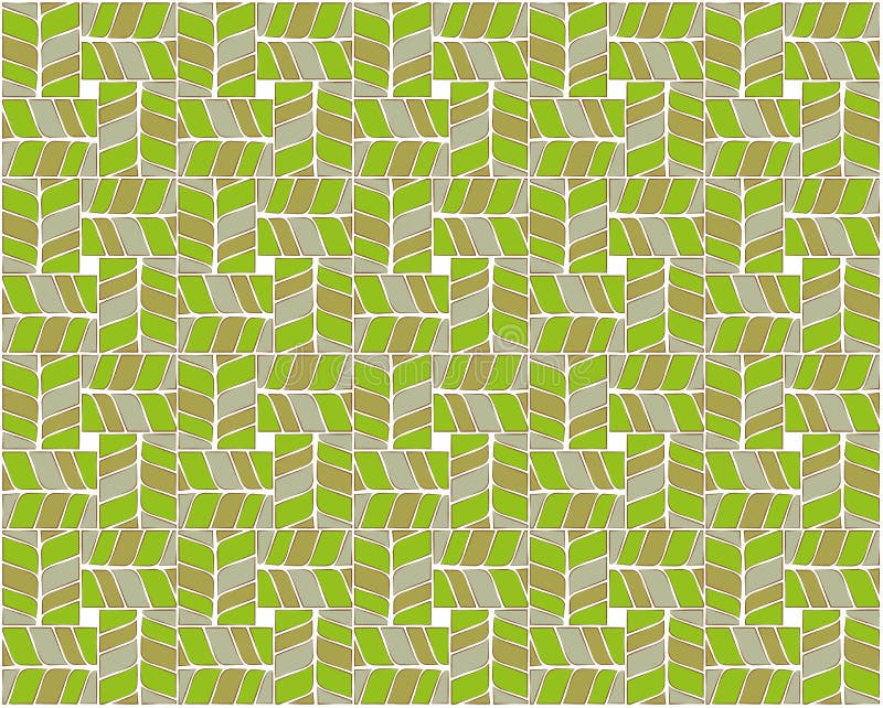 Abstract Pattern of Stylized Leaves of Trees Stock Illustration ...