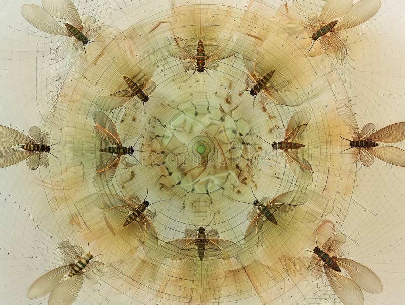 Cicada abstract pattern stock illustration. Illustration of cicada ...