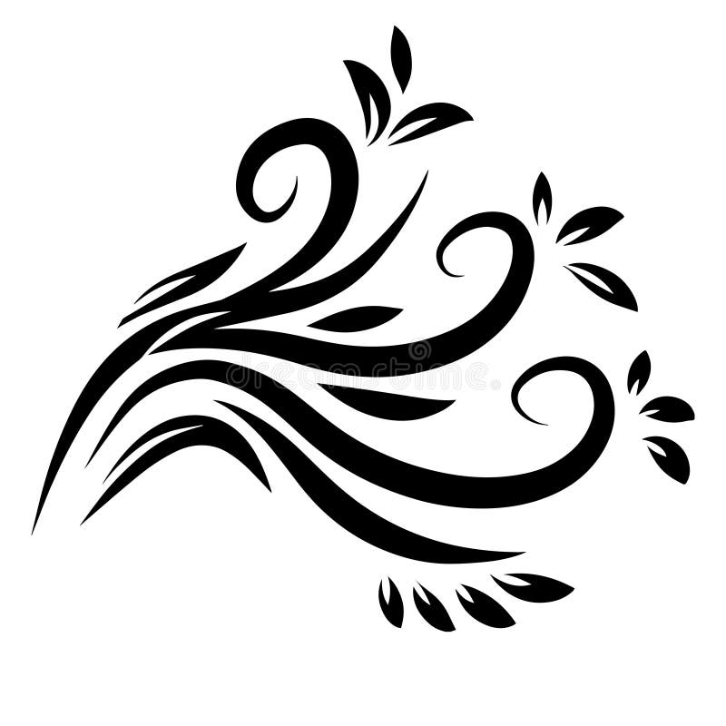 Abstract Pattern Swirl Design on White Background Stock Vector ...