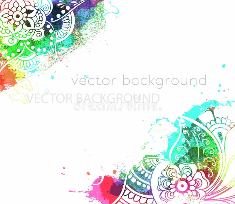 Abstract Pattern of a Tattoo Henna Stock Vector - Illustration of leaf ...