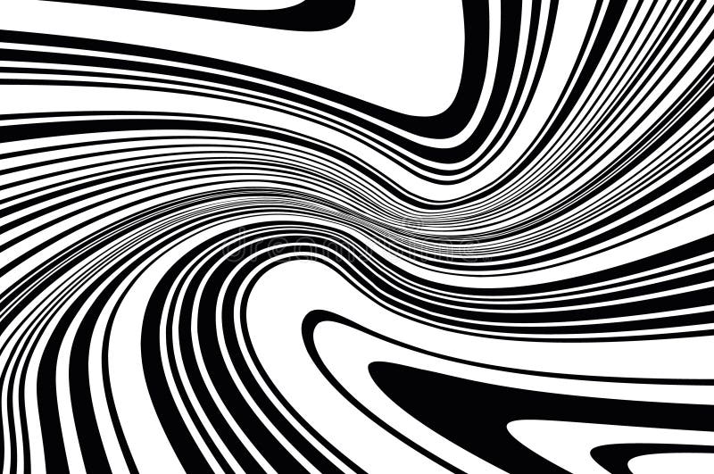 Abstract Pattern. Texture with Wavy, Curves Lines. Optical Art ...