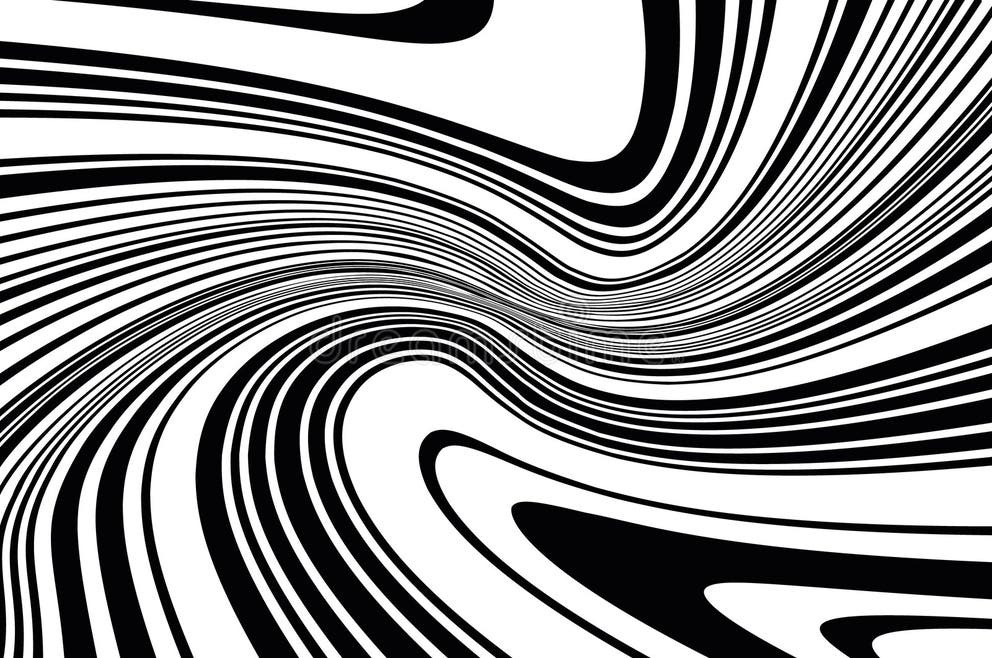 Abstract Pattern. Texture with Wavy, Curves Lines. Optical Art ...