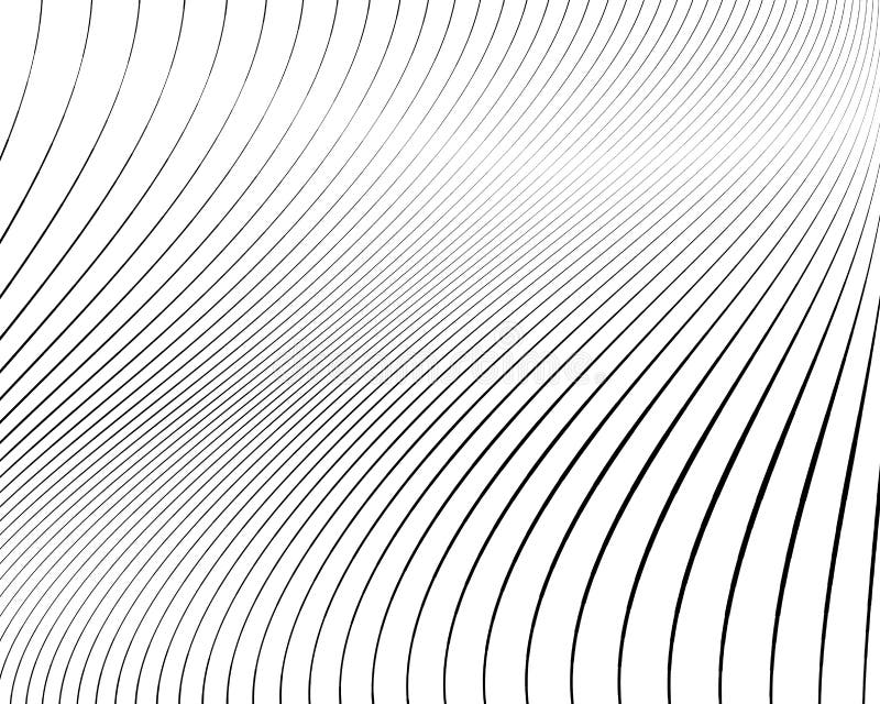 Abstract Pattern. Texture with Wavy, Curves Lines. Optical Art ...