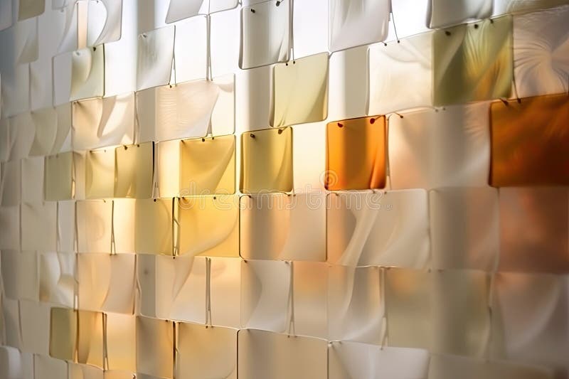 Abstract Pattern of Translucent and Opaque Materials on Interior Wall ...