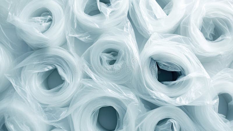 Abstract Pattern of Twisted White Plastic Rolls Stock Image - Image of ...