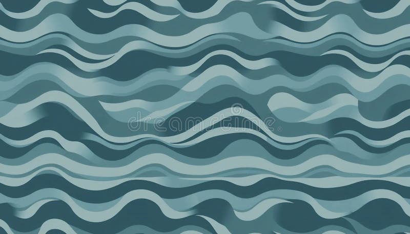 Abstract Pattern of Undulating Lines in Various Shades of Blue. the ...