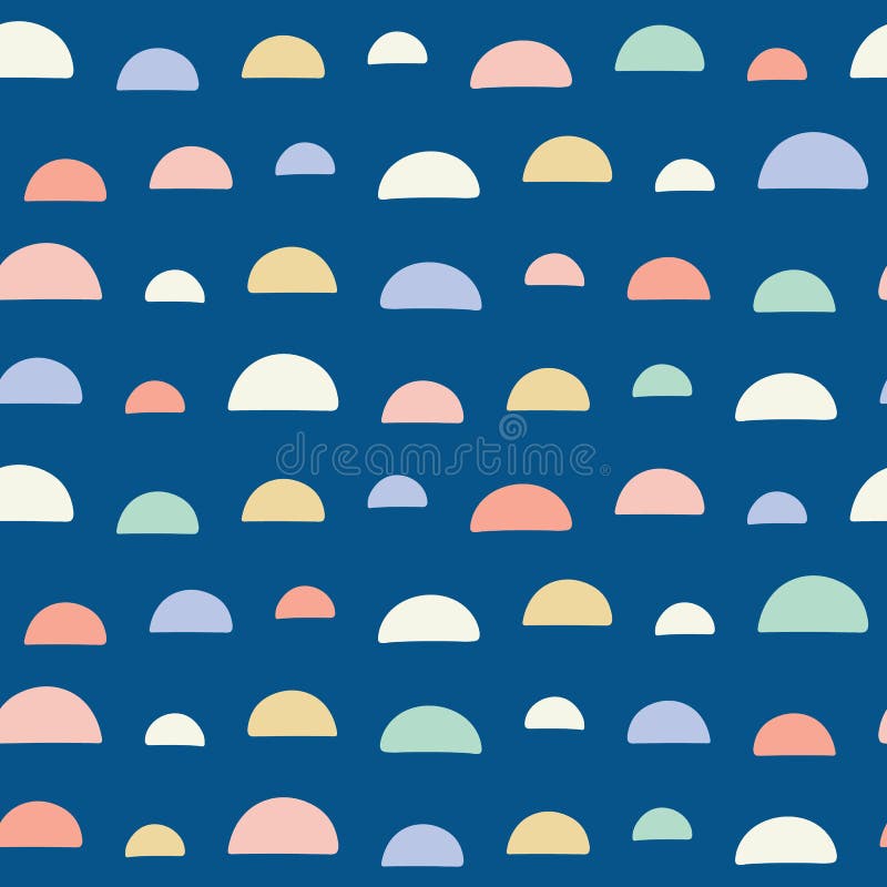 Colourful Semi Circle Pattern. Stock Illustration - Illustration of ...