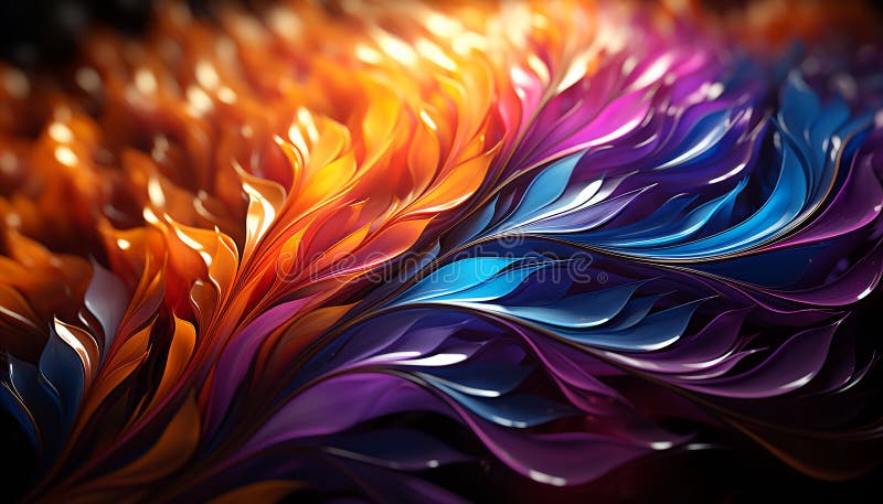 Abstract Pattern of Vibrant Colors in a Futuristic Computer Graphic ...