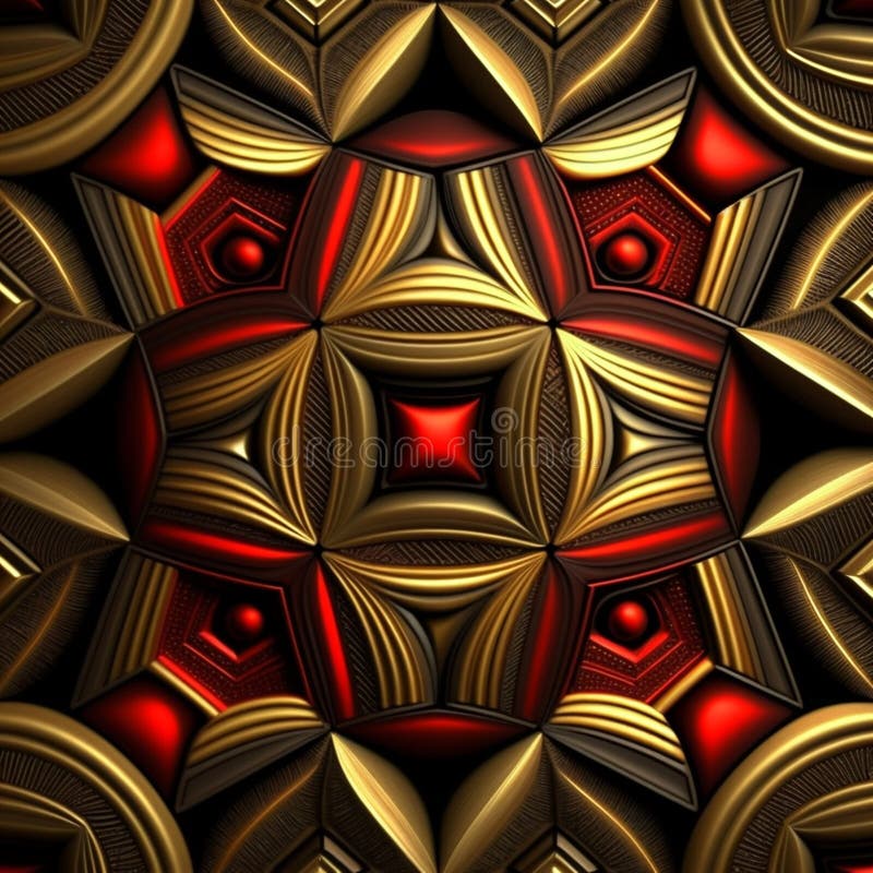 Abstract Pattern with Brown,gold and Red Colors Stock Illustration ...