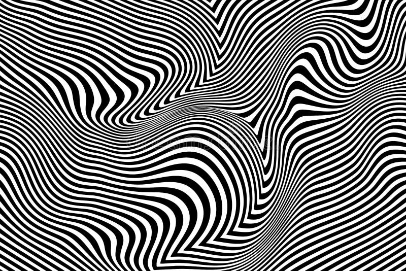 Abstract Pattern Wavy Curve Lines Ripple Black White Lines Vector ...