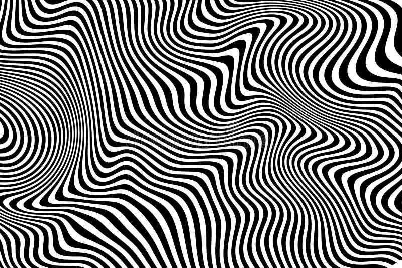 Abstract Pattern Wavy Curve Lines Ripple Black White Lines Vector ...