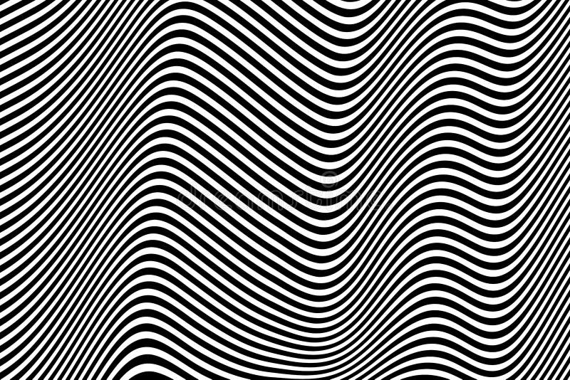 Abstract Pattern Wavy Curve Lines Ripple Black White Lines Vector ...