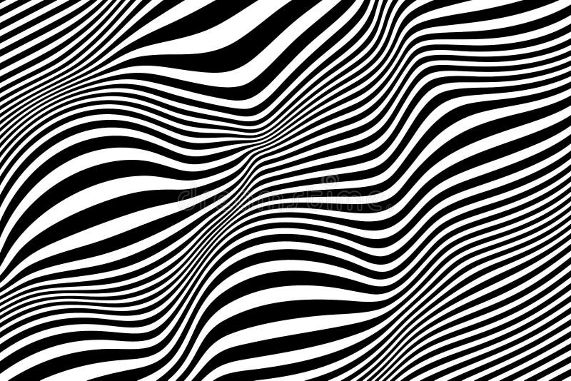Abstract Pattern Wavy Curve Lines Ripple Black White Lines Vector ...