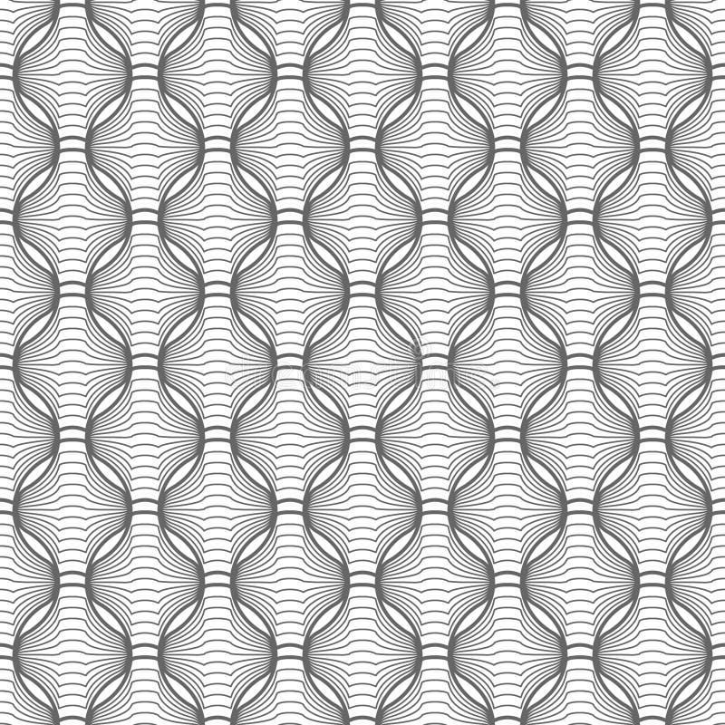 Abstract Pattern of Wavy Lines. Sinuous Lines Form a Shuttlecock Stock ...