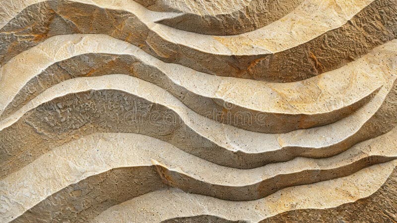 Abstract Pattern of Wavy Lines on a Stone Surface Stock Illustration ...