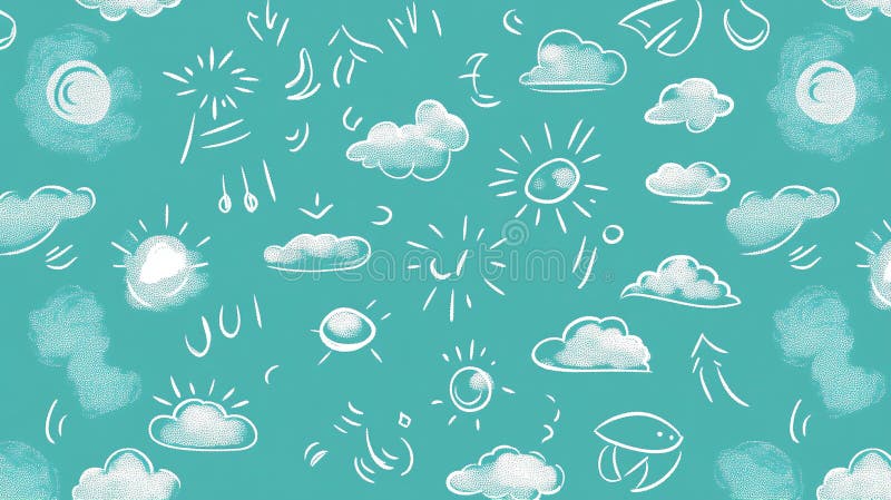 Abstract Pattern of Weather Symbols with Subtle Atmospheric Effects ...