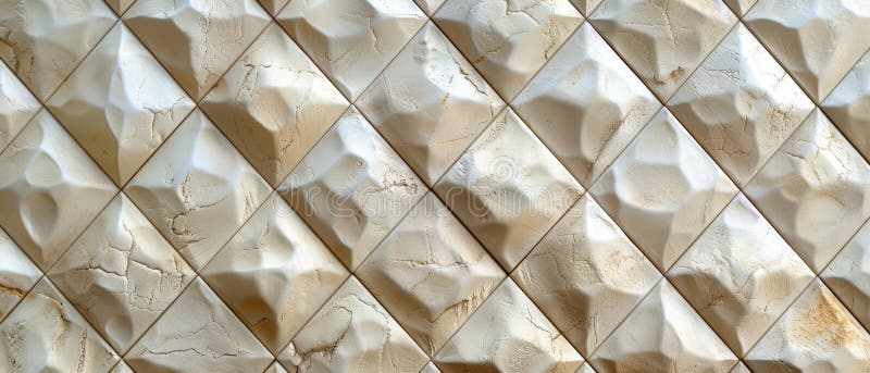 Abstract Pattern of White and Beige Diamond Tiles Stock Illustration ...