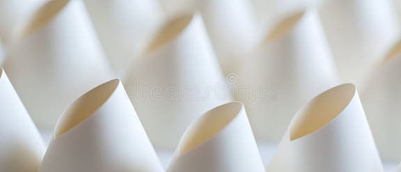 Abstract Pattern of White Paper Cones. Stock Illustration ...