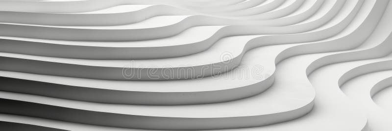 Abstract Pattern of White Wavy Geometric Shapes Modern Minimalist ...