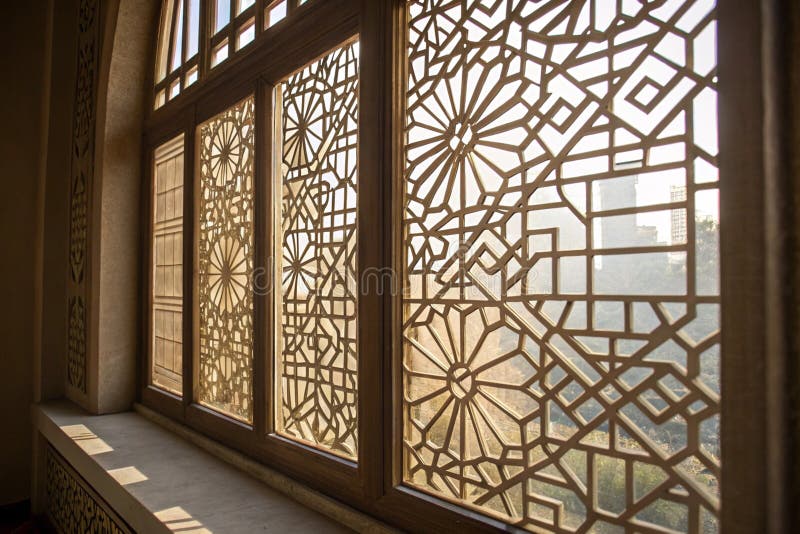 Abstract Pattern on a Window Stock Illustration - Illustration of ...