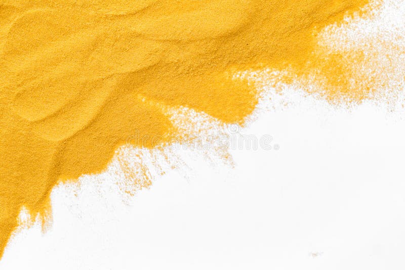 Abstract Pattern with Yellow Sand Texture on White Background Top View ...
