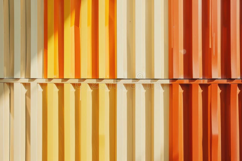 Abstract Patterns of Aluminum Louvers with Shadows in Afternoon ...