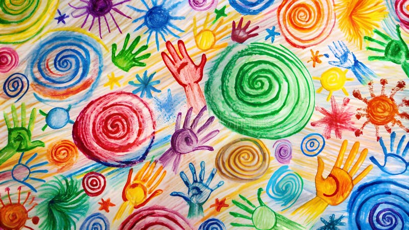 Abstract Patterns Celebrating the Joyful Chaos of Childhood Creativity ...