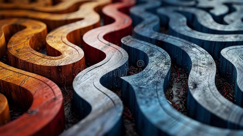 Abstract Patterns of Colorful Waves that are Found in Beautifully ...