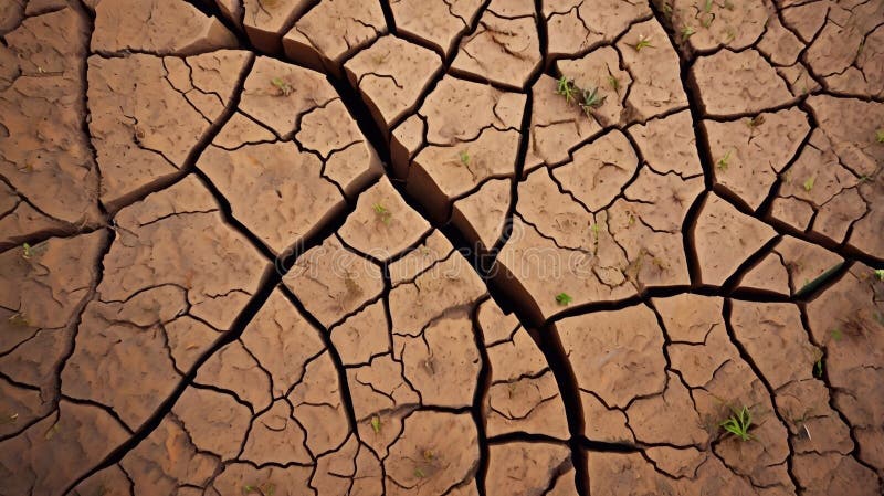 Abstract Patterns of Cracks in Clay Showing Deep Fissures in Arid Soil ...