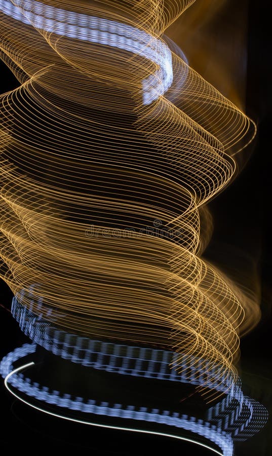 Long Camera Exposures of Artificial Light Sources at Night Stock Image ...