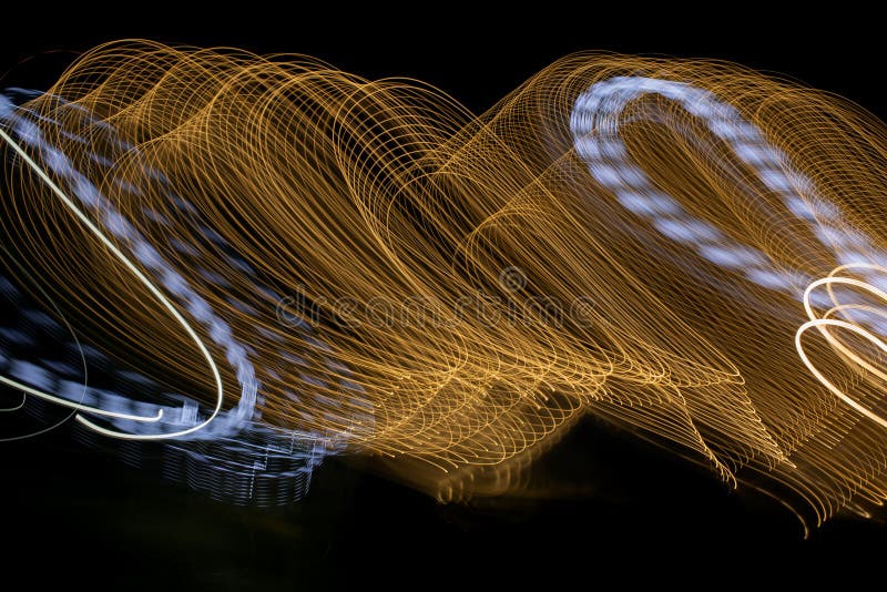 Long Camera Exposures of Artificial Light Sources at Night Stock Photo ...