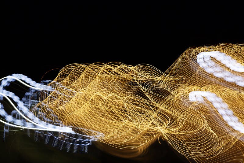 Long Camera Exposures of Artificial Light Sources at Night Stock Photo ...