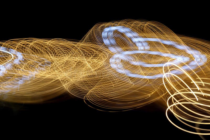 Long Camera Exposures of Artificial Light Sources at Night Stock Photo ...