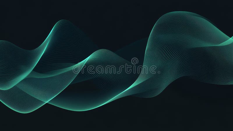 Abstract Patterns Emerge from Overlapping Green Translucent Waves ...