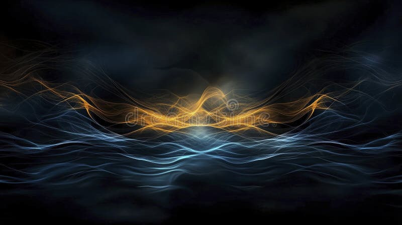 Abstract Patterns Emerge from Shadowy Waves Digital Art Dark ...