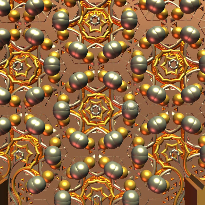 Abstract Patterns of Gold and Silver. Stock Illustration - Illustration ...