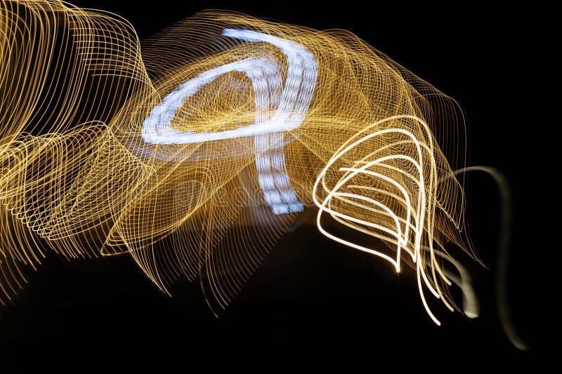 Long Camera Exposures of Artificial Light Sources at Night Stock Image ...