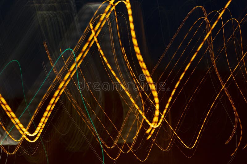 Long Camera Exposures of Artificial Light Sources at Night Stock Image ...