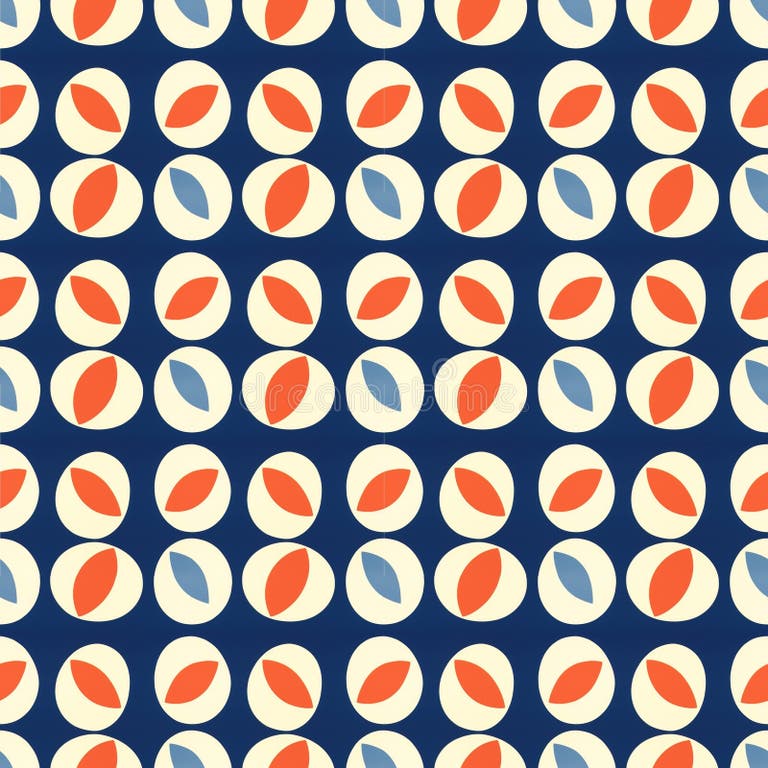 Abstract Patterns Orange Blue Design Seamless Symmetrical Wallpaper ...