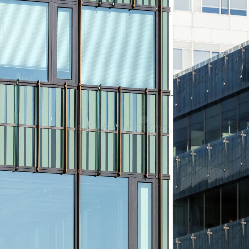 Abstract Patterns and Reflections in Windows of Modern Office Buildings ...