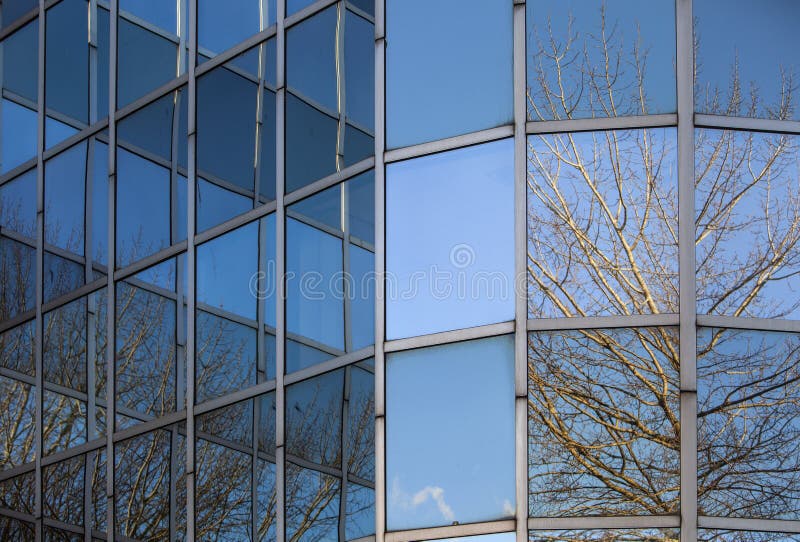 Abstract Patterns and Reflections in Windows of Modern Office Buildings ...