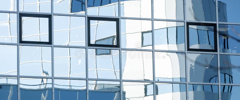 Abstract Patterns and Reflections in Windows of Modern Office Buildings ...