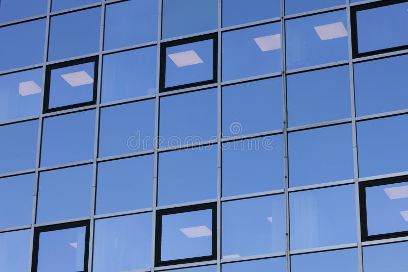 Abstract Patterns and Reflections in Windows of Modern Office Buildings ...